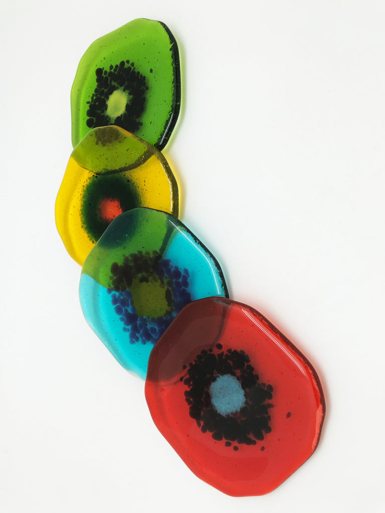 Flower Fused Glass Coasters – artisansofny